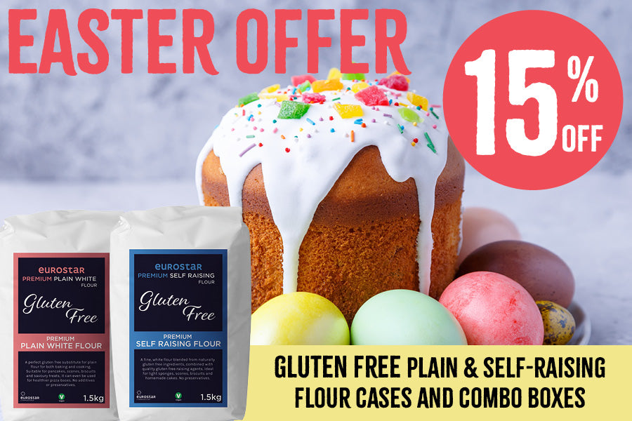 Enjoy baking this Easter with 15% off Selected GF Flours – Eurostar Foods Retail